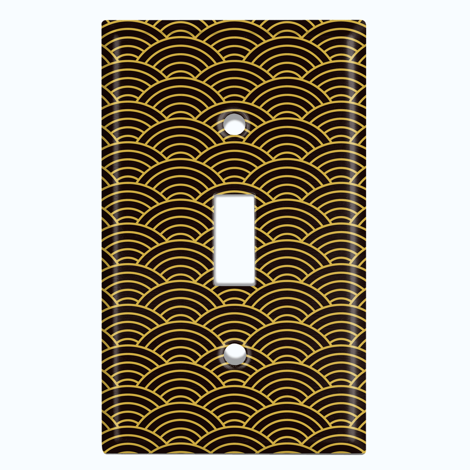 WorldAcc Metal Light Switch Plate Outlet Cover (Japanese Yellow Black ...