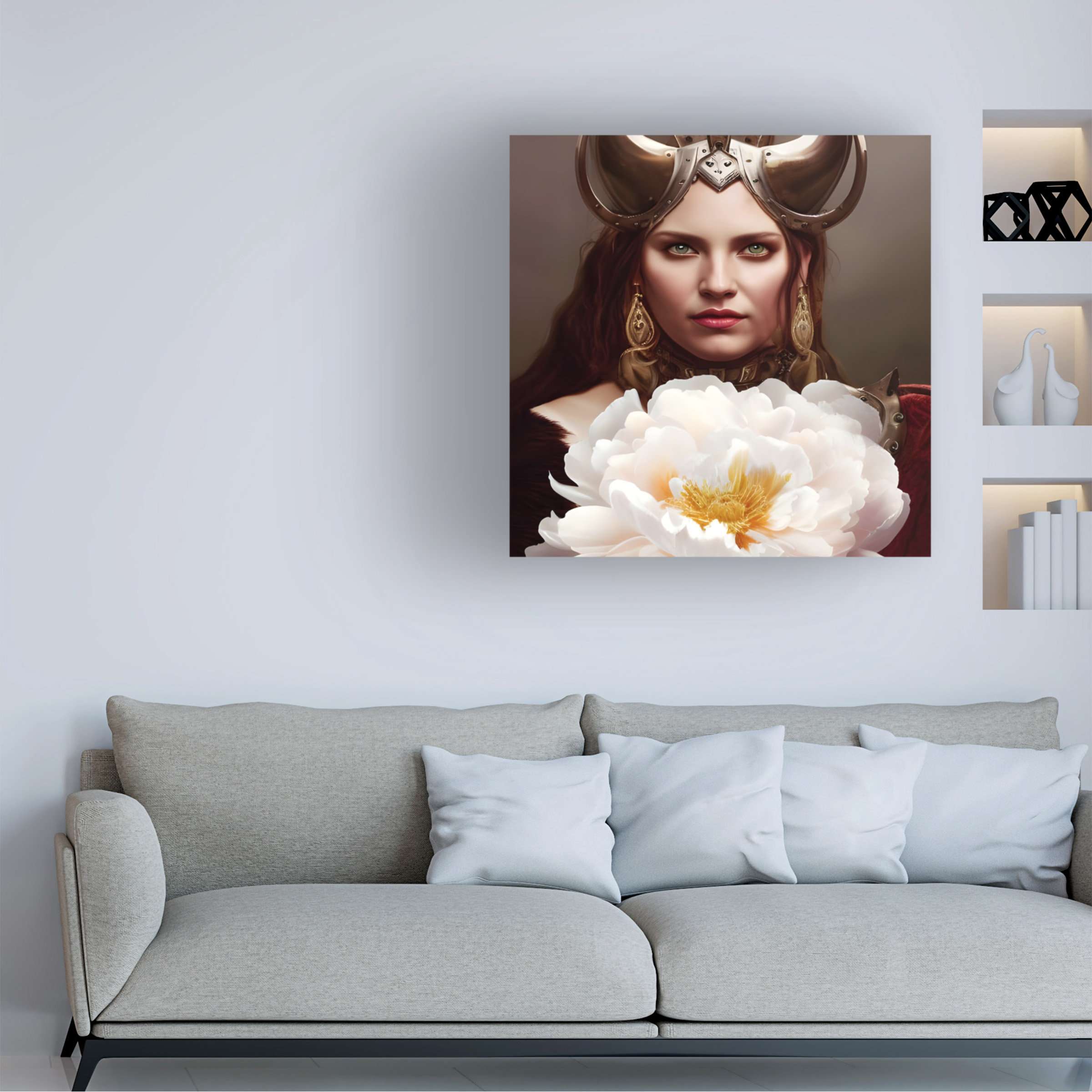 Ebern Designs Bolog Tina Lavoie Viking Shield Maiden I Canvas Art | Wayfair