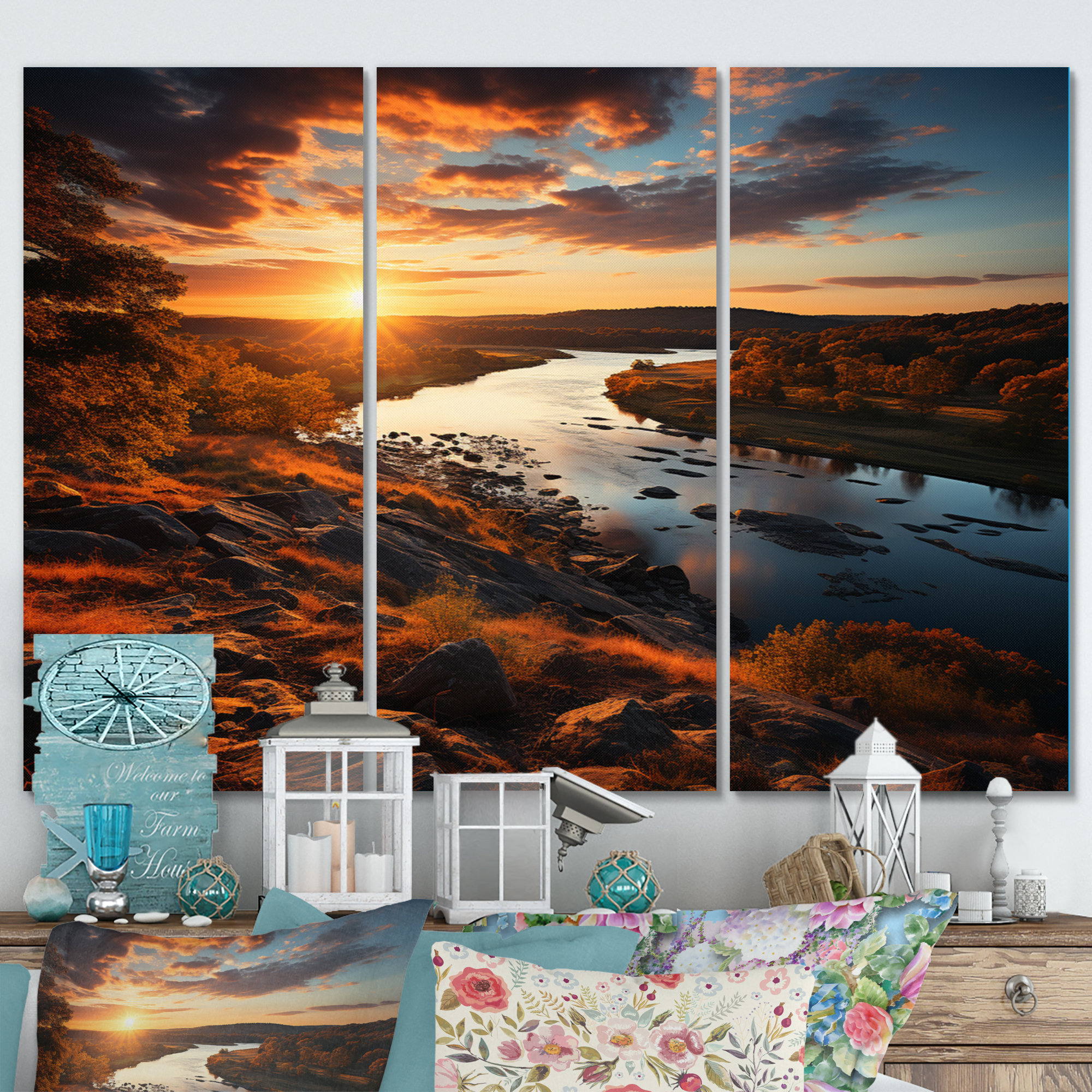 Ebern Designs Delaware Coastal Landscape I - Landscapes Wall Art Print ...