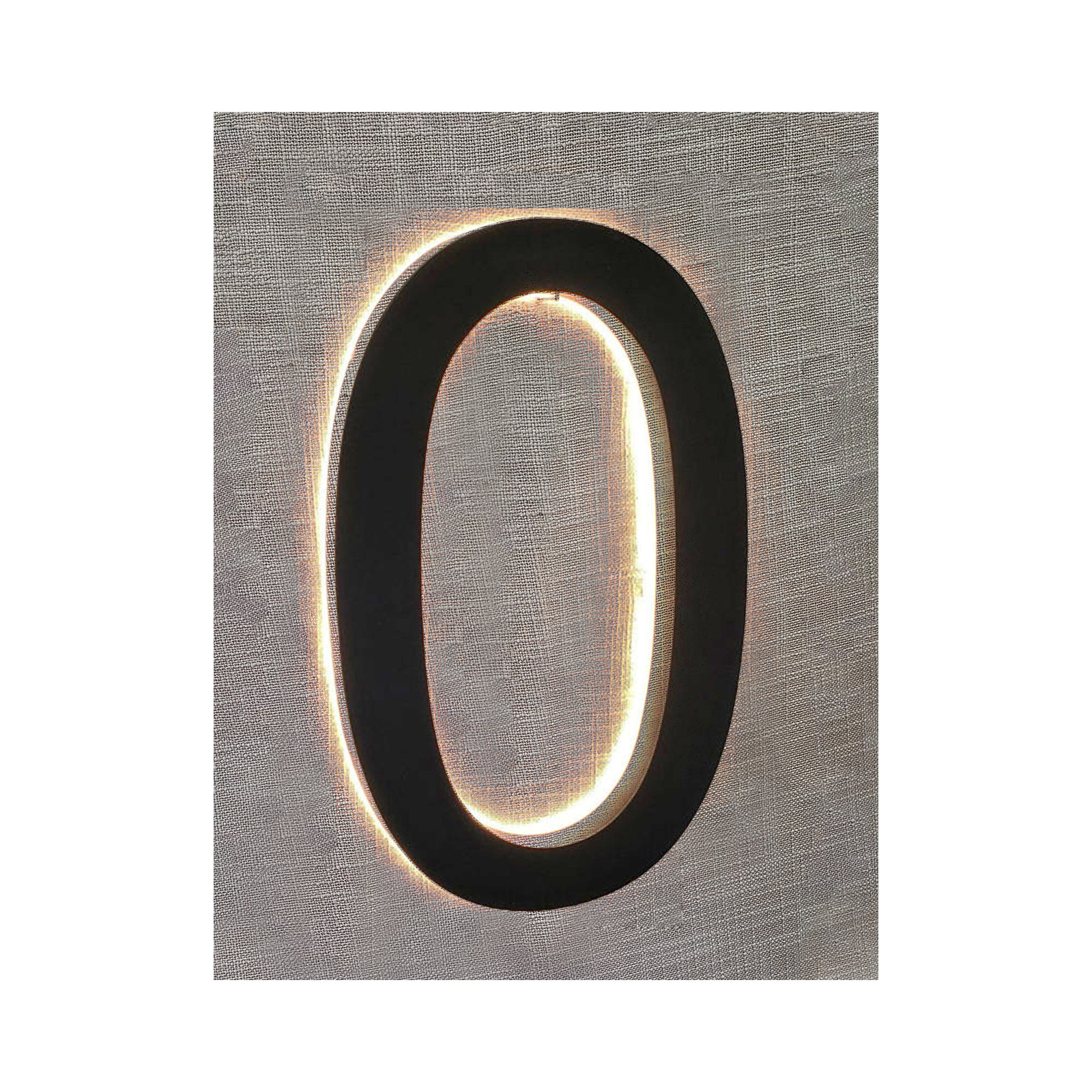 Prima Decorative Hardware Modern 8″ Backlit Led House Numbers, Prima 0 ...