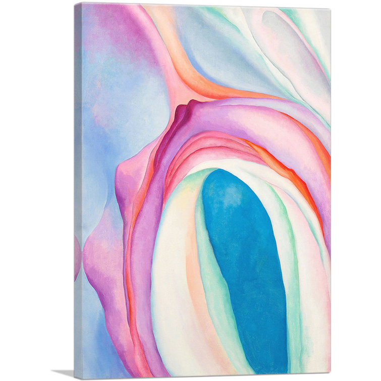 ARTCANVAS Music, Pink And Blue No. 2 1918 Framed On Canvas by Georgia O ...