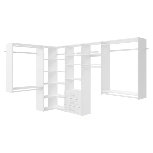 Dotted Line™ Joni 84" W - 115" W Closet System & Reviews | Wayfair