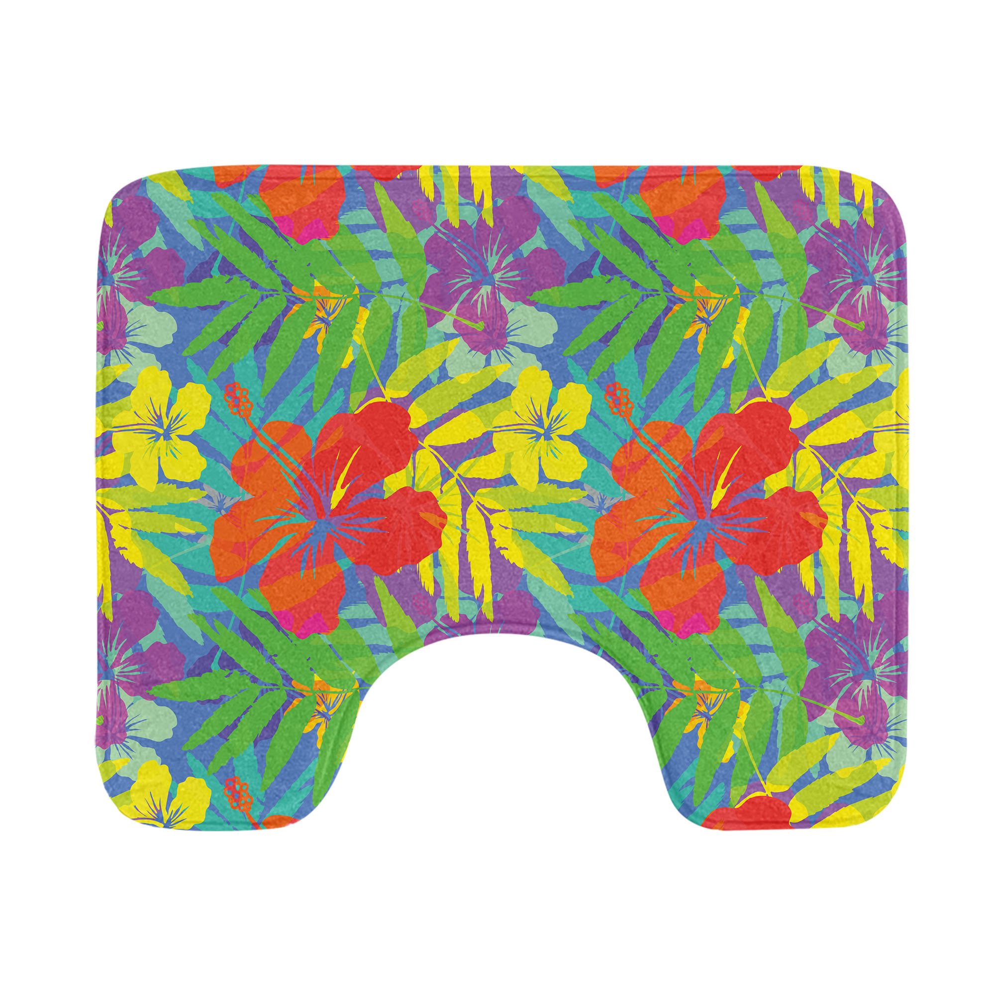 East Urban Home Aloha Toilet Mat U-Shape Bathroom Rug 20" Multicolor ...