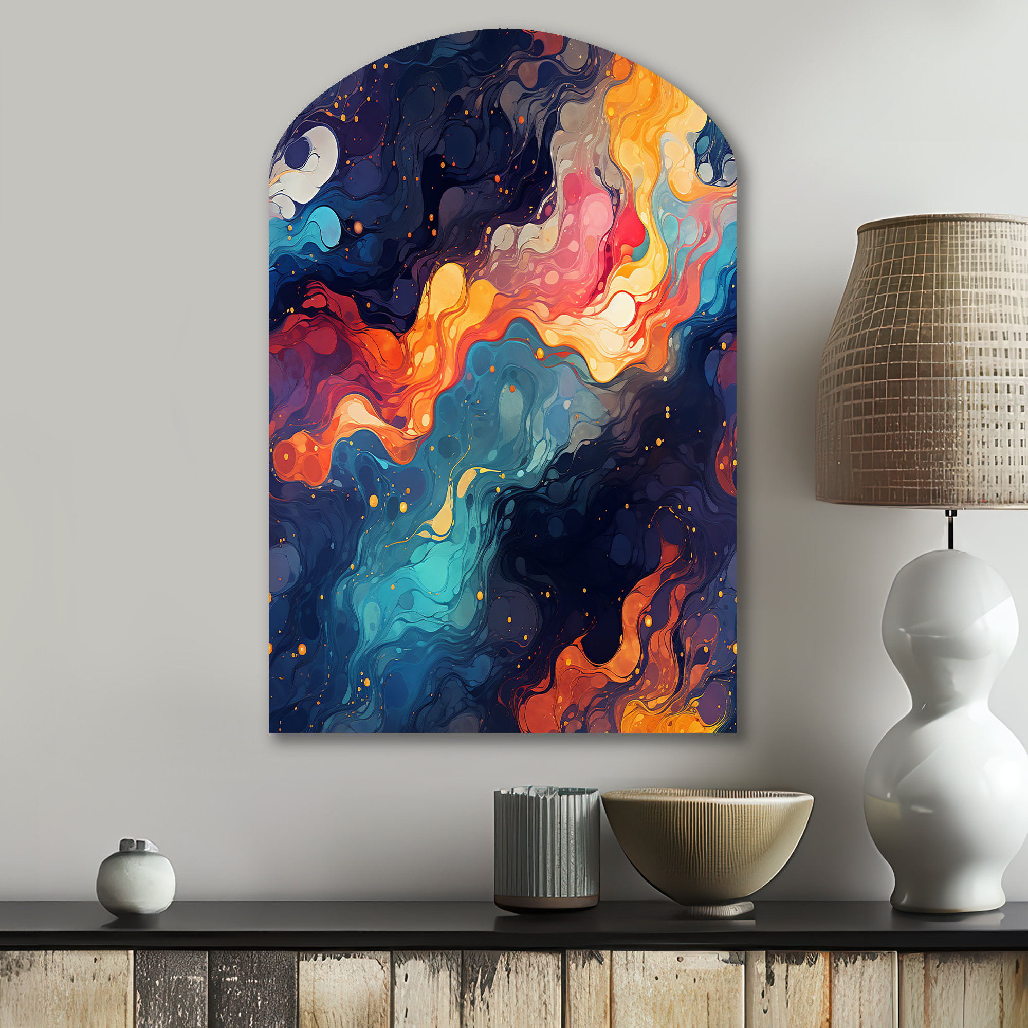 Design Art Cosmic Illusion Moody Patterns - Abstract Arch Shape ...