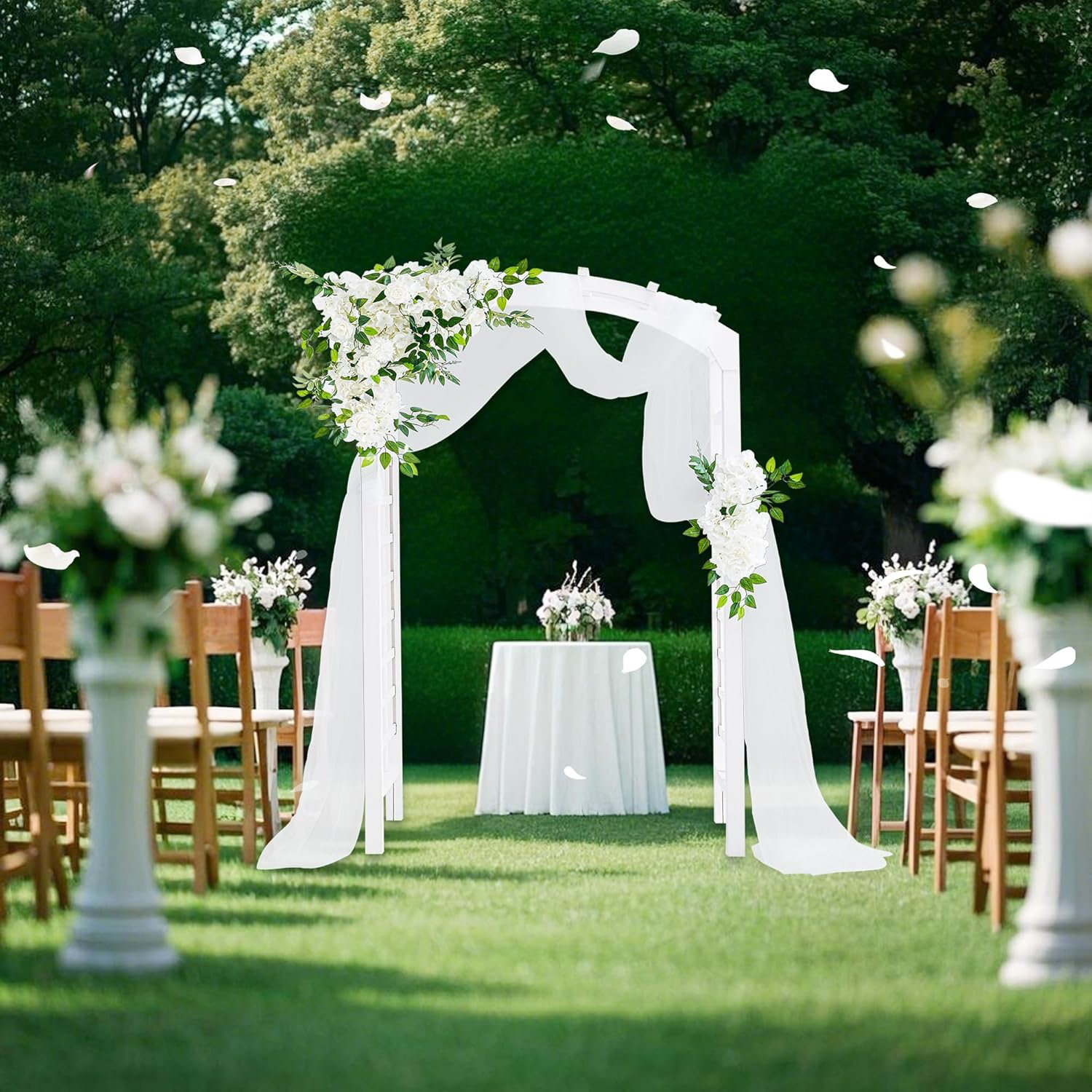 IDOLOB Garden arches, PVC wedding arches for ceremony parties, outdoor ...