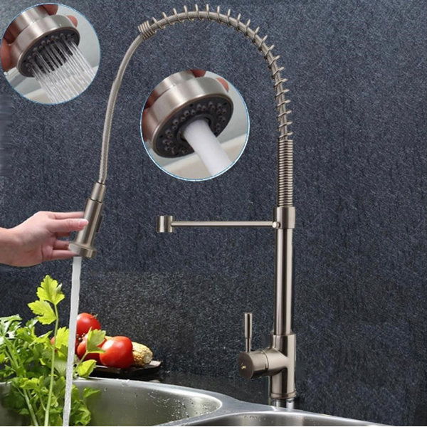 MAX Faucets | Pull Out Touchless Single Handle Kitchen Faucet - Wayfair ...