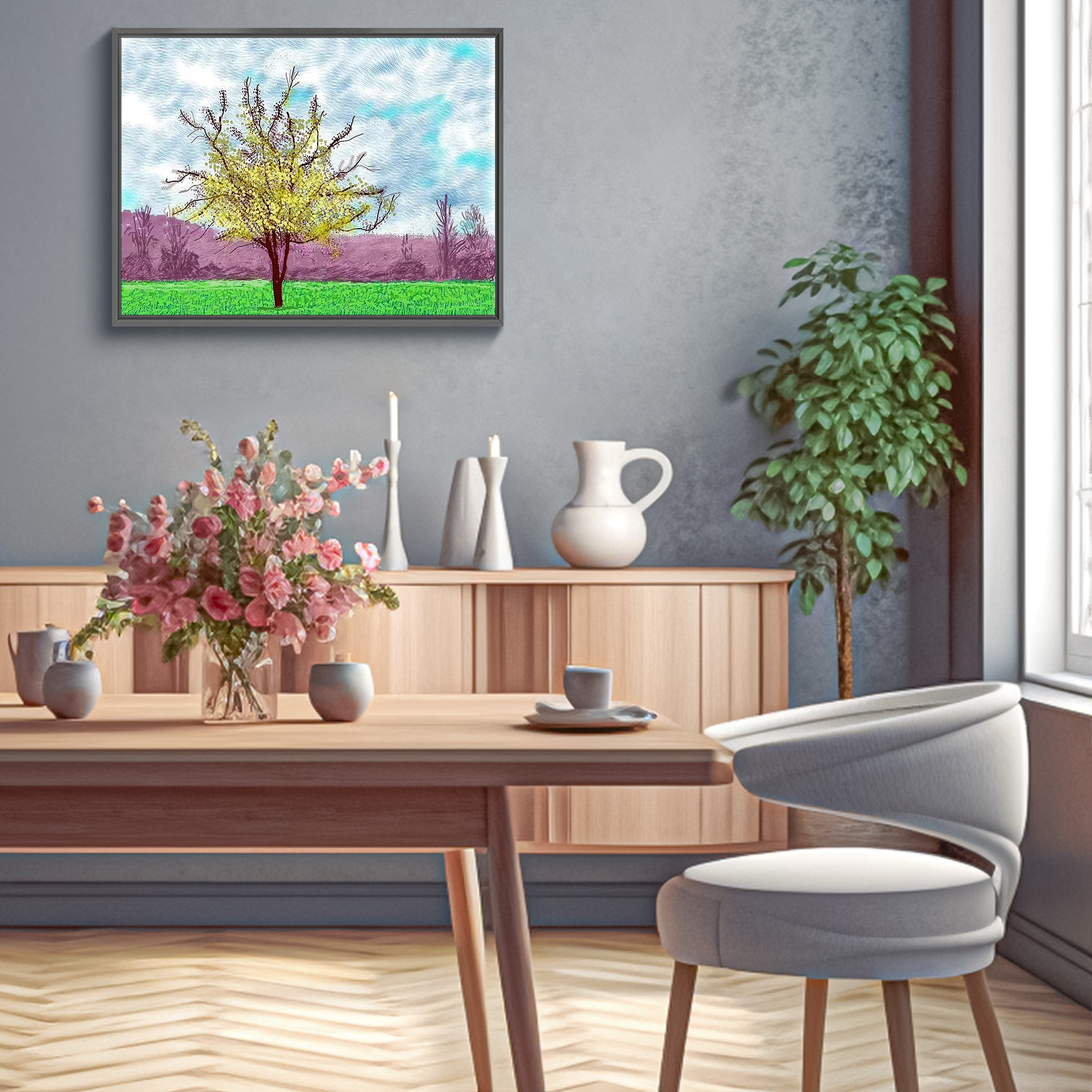 Winston Porter Plant Framed On Canvas Painting | Wayfair