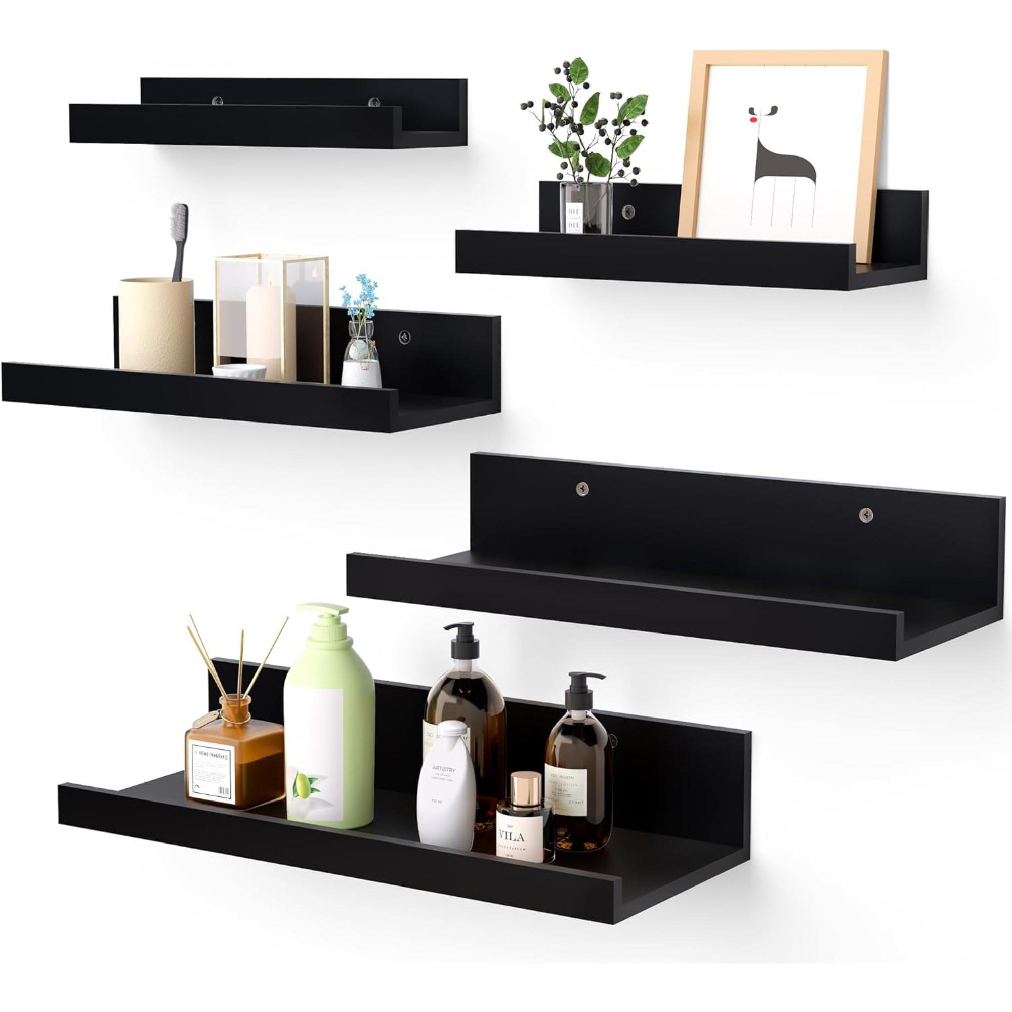 Millwood Pines Clotiel 5 Piece U-Shaped Floating Shelf | Wayfair