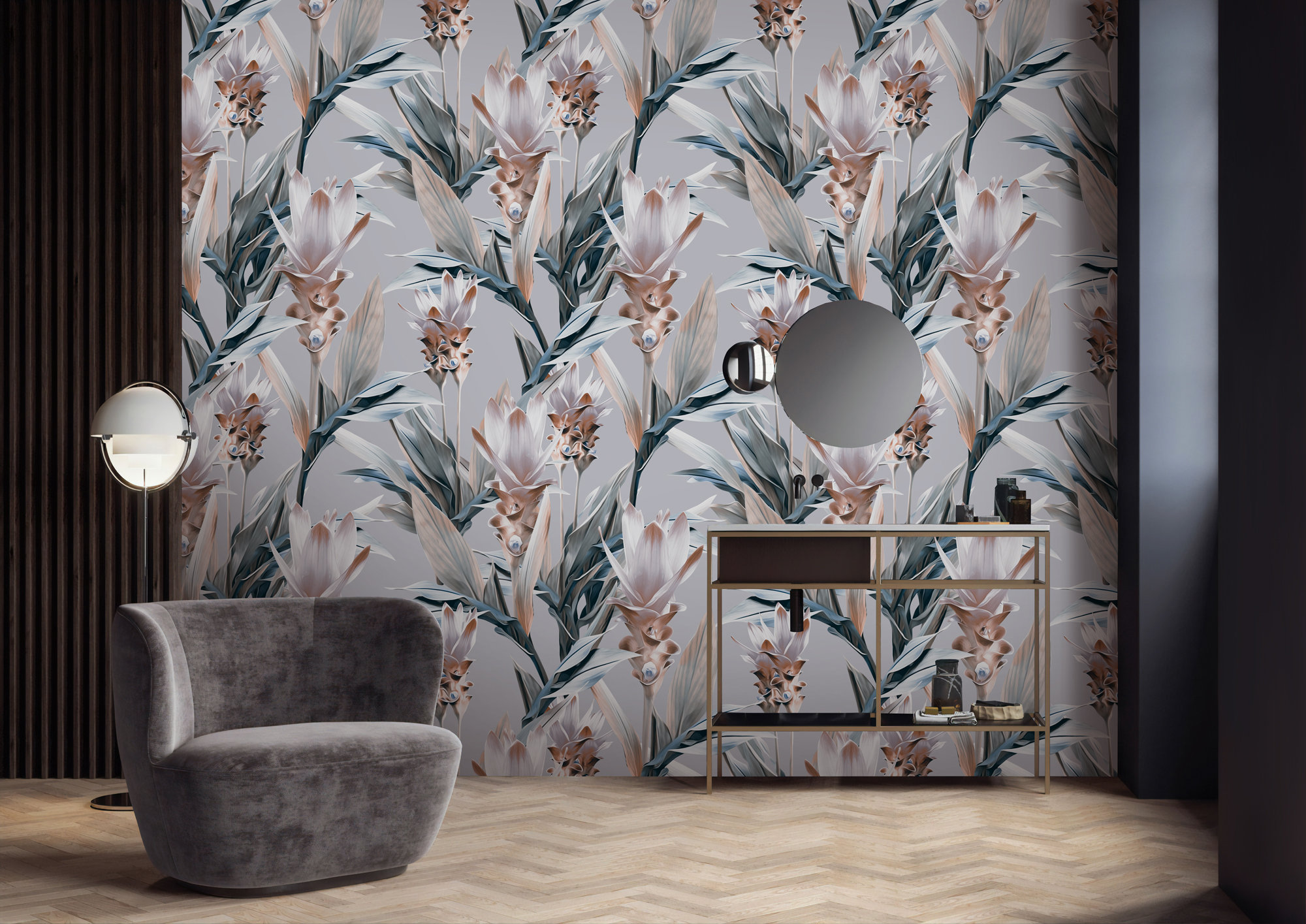 Red Barrel Studio Exotic Flowers And Leaves Modern Removable Wallpaper - Wayfair Canada
