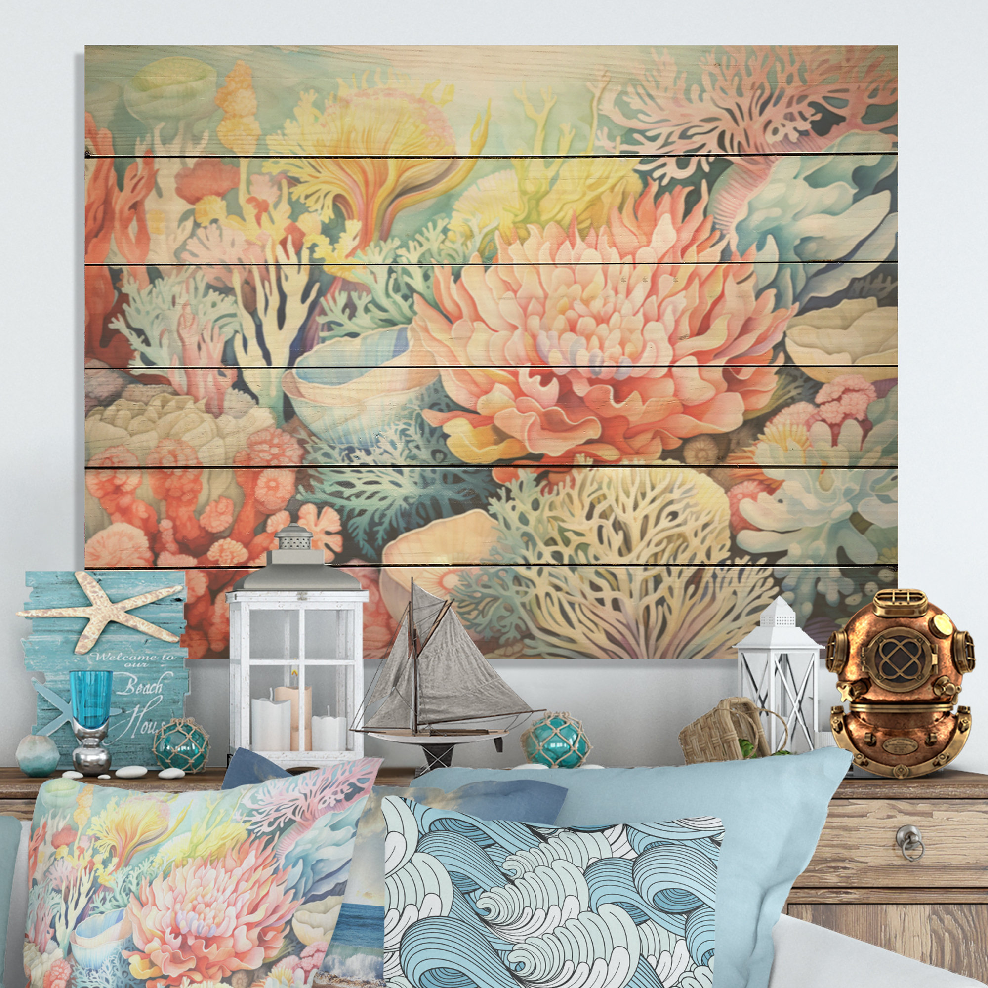 Highland Dunes The Colourful Coral Reef Happiness I - Coastal Coral ...