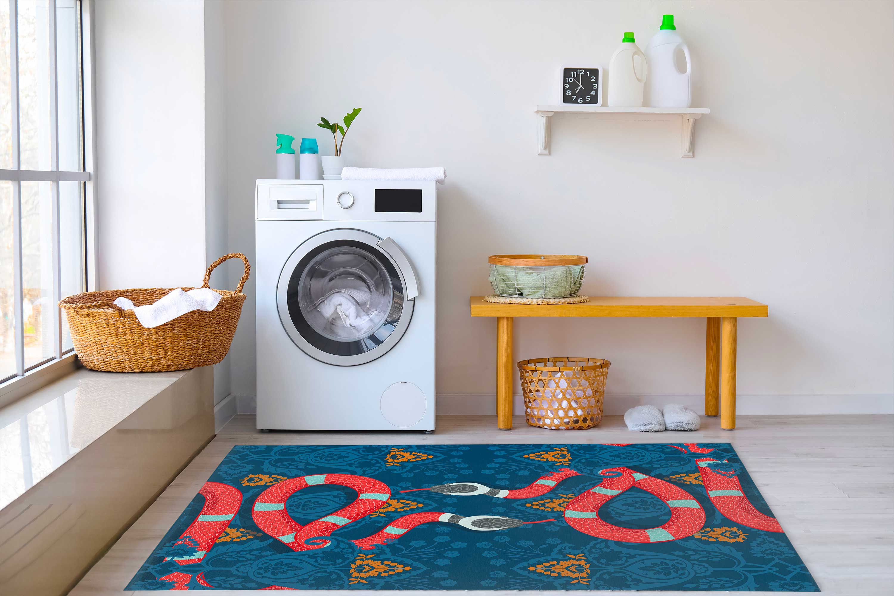 Red Barrel Studio SERPENT SOIREE NAVY Laundry Mat By Latitude Run® - Wayfair Canada