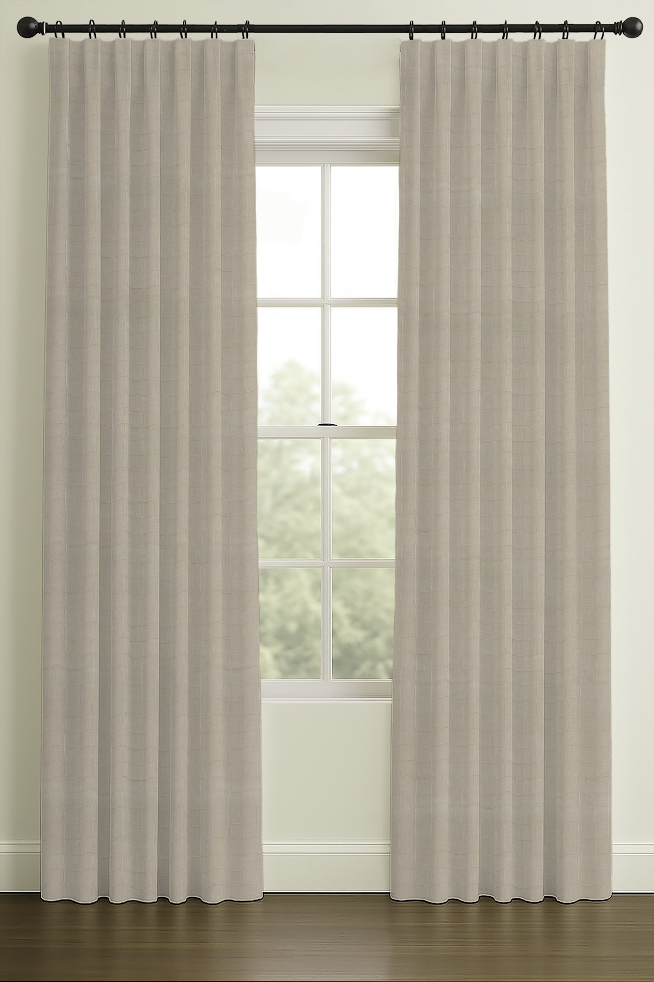 Birch Lane™ 108" Inverted Pleat Blackout Lining Ellora On Natural ...
