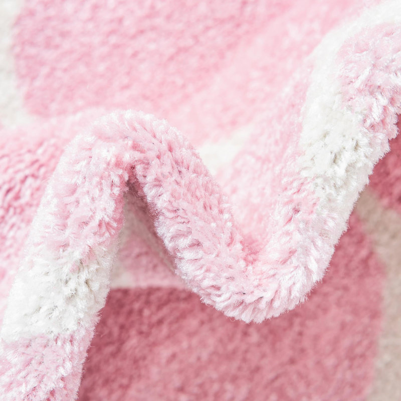 Bungalow Rose Llanet Performance Pink Rug & Reviews | Wayfair