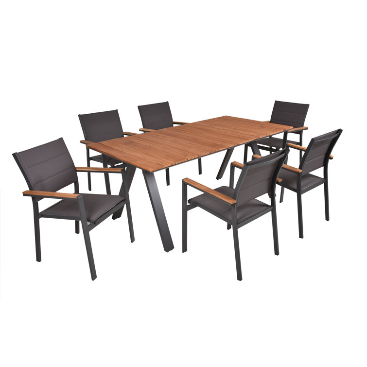 17 Stories Narmin Rectangular 6 - Person 190cm Long Dining Set ...
