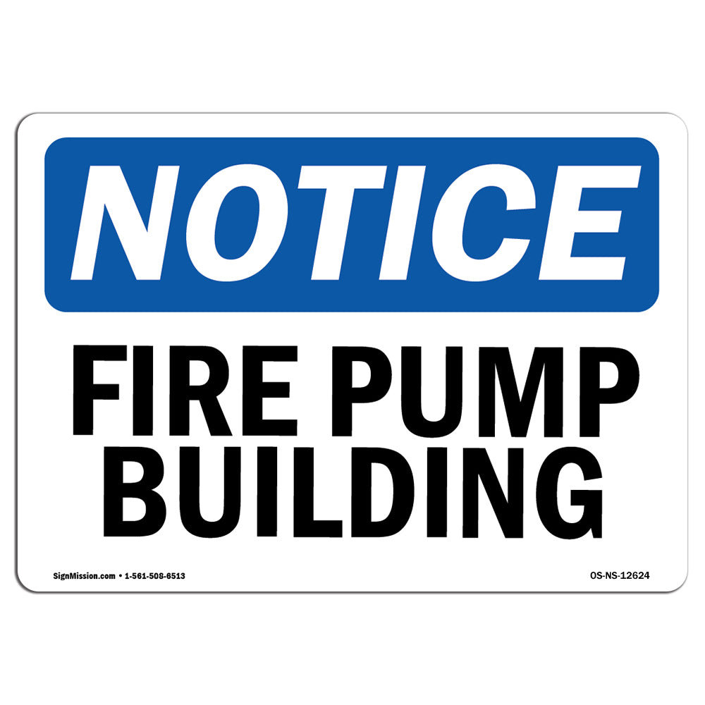 SignMission Fire Pump Building Aluminum Sign 12 x 18 - Wayfair Canada