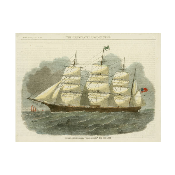 Trademark Art Small Antique Clipper Ship IV On Canvas by Vision Studio ...