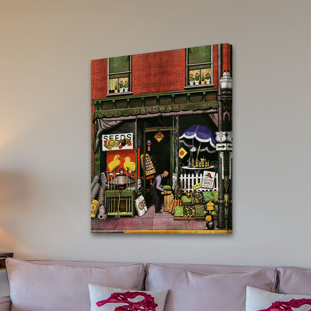 Marmont Hill Hardware Store at Springtime by Stevan Dohanos Print on ...