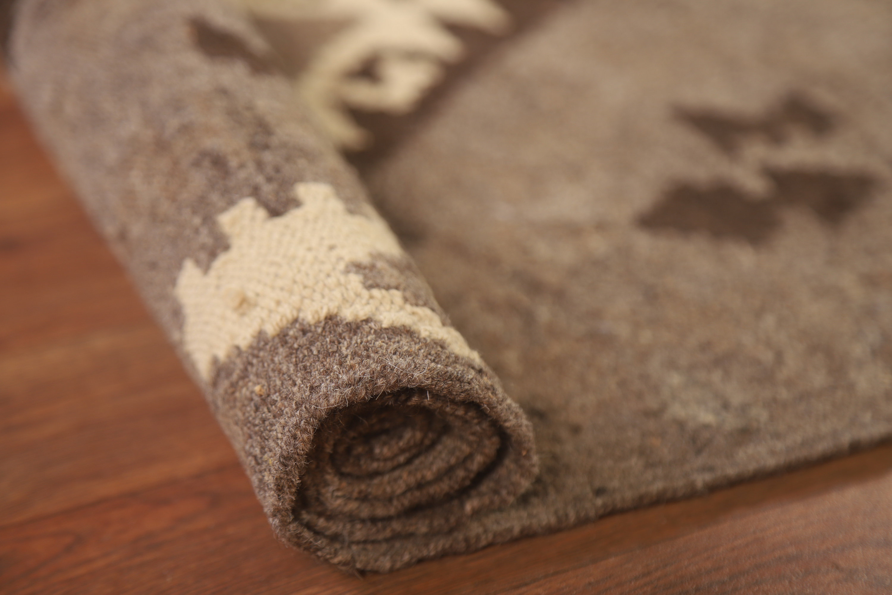 Dakota Fields Reversible Wool Kilim Brown Area Rug 5x7 | Wayfair