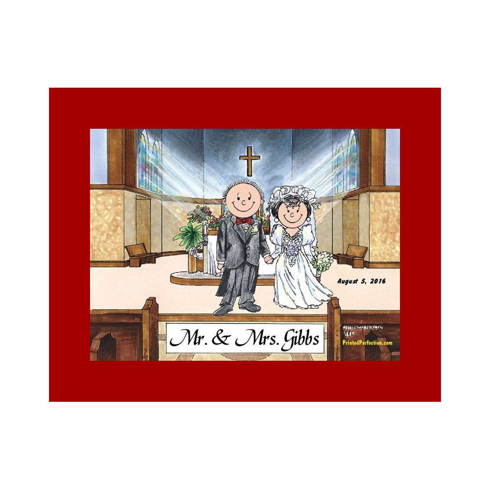 Printed Perfection Personalized Wedding - Inside Cartoon Caricature ...