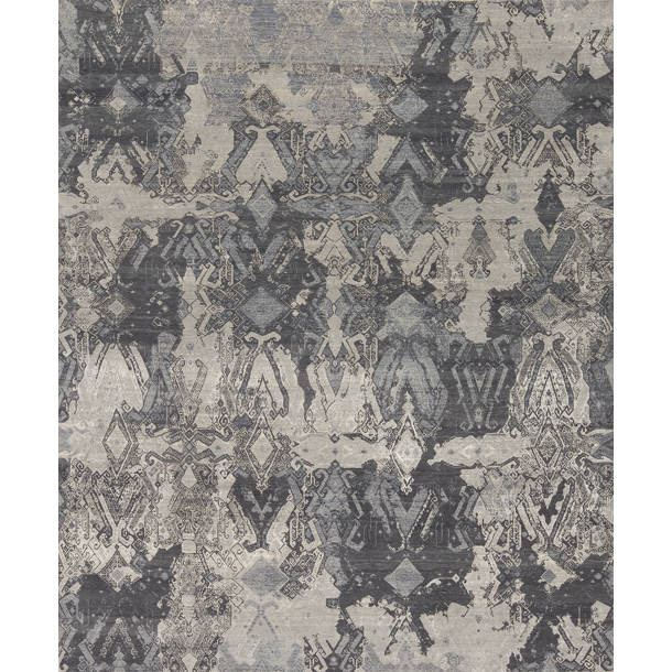 Samad Rugs Paradise Floral Hand Knotted Wool/Silk Area Rug in Copper ...