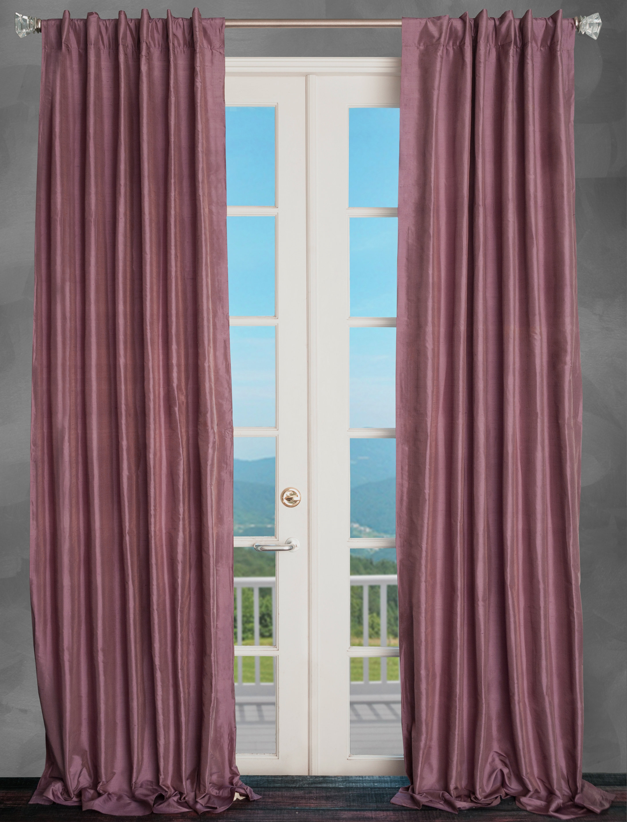 Parisian Home Style Silk Curtain Panel & Reviews | Wayfair