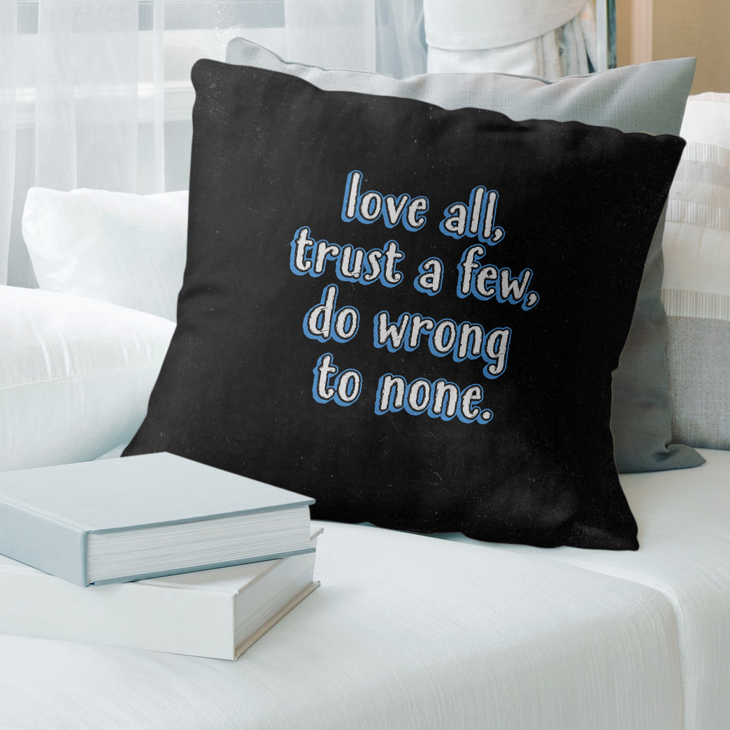 ArtVerse Do No Wrong Quote Chalkboard Style Pillow Cover | Wayfair