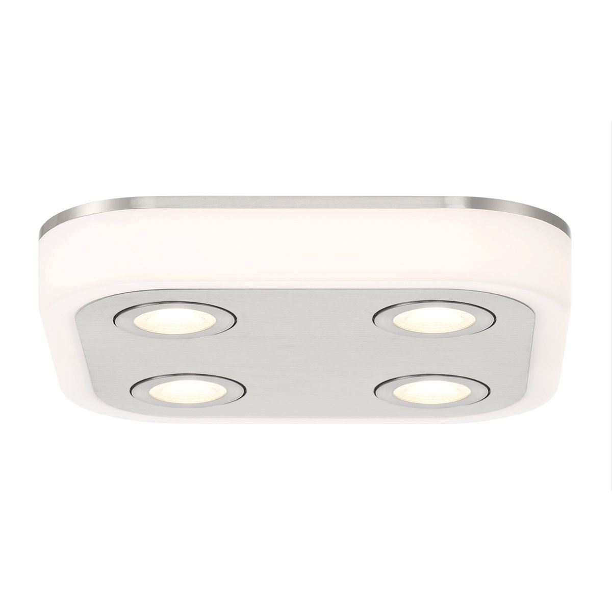 Wrought Studio Mendon 14 In. Contemporary Brushed Nickel Integrated Led ...