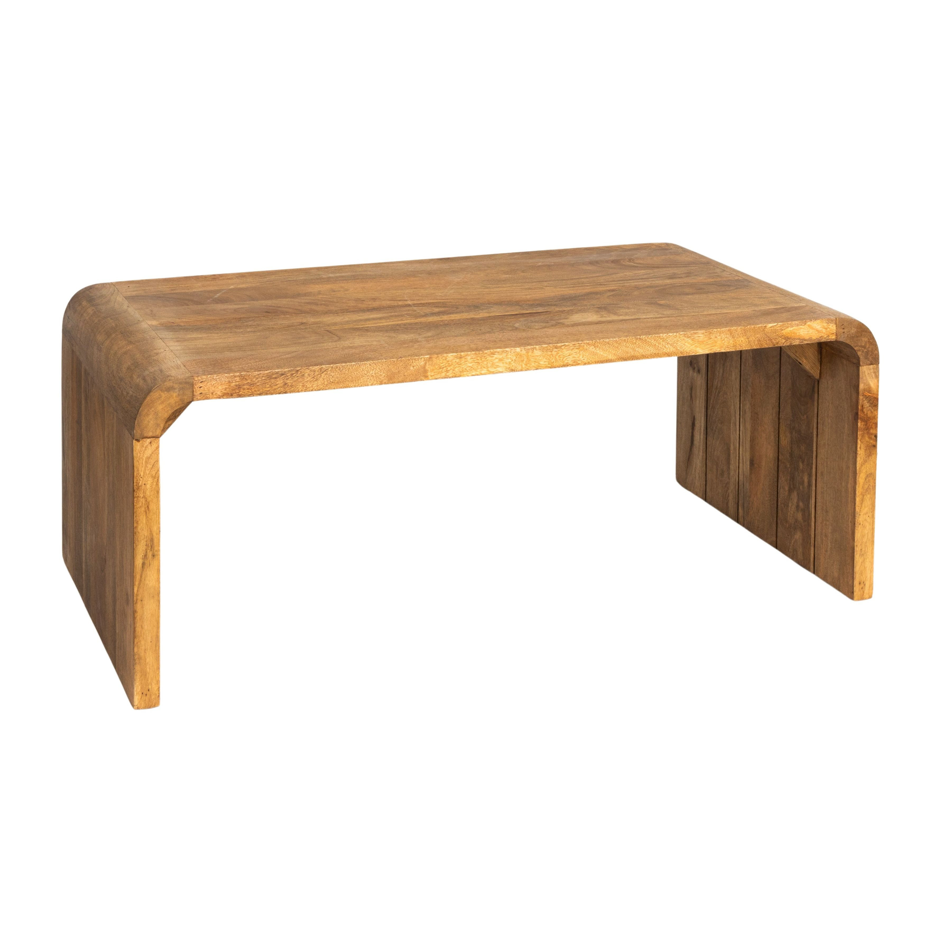Rowena Interiors Clyde Modern Waterfall Edge Mango Wood Coffee Table & Reviews - Wayfair Canada