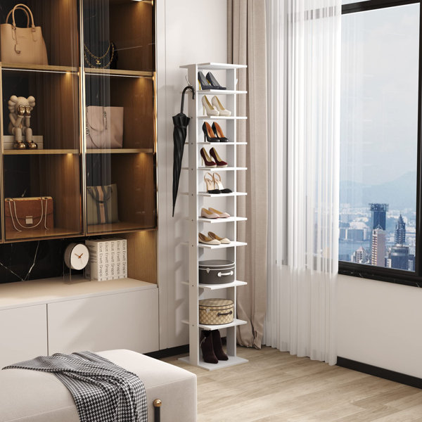Latitude Run® 10 Tier Shoe Rack,Shoe Tower for Small Spaces & Reviews ...
