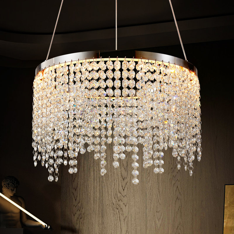 Mercer41 15.7-inch Modern LED Crystal Chandeliers | Wayfair