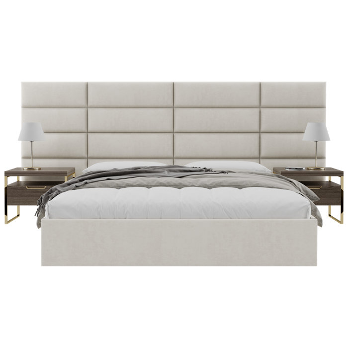 Vant Panels Microsuede Wall Paneling in Neutral Sand | Wayfair