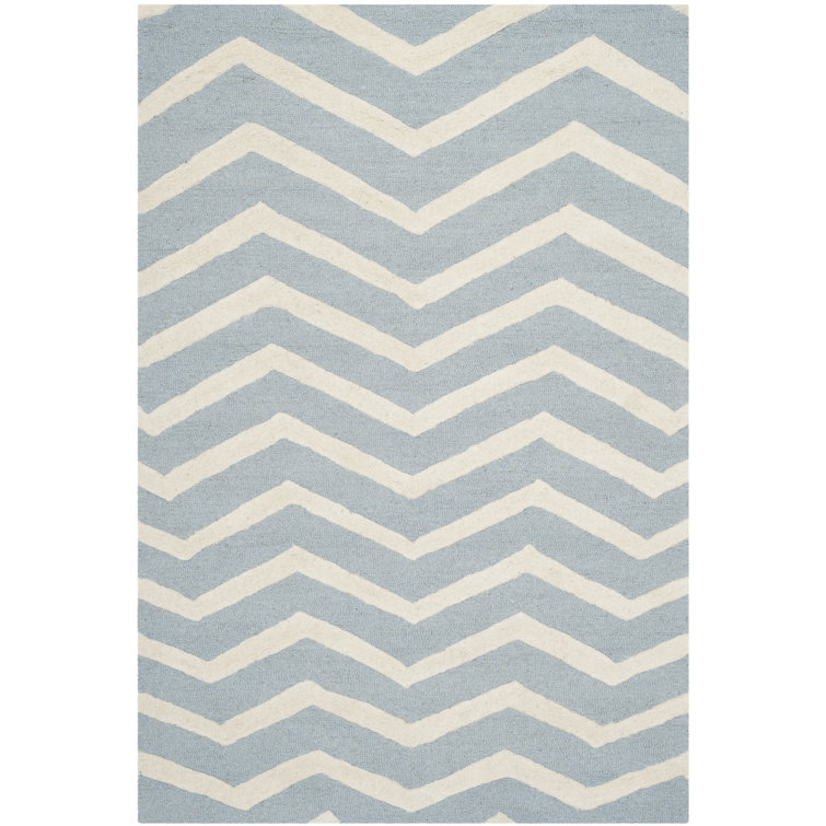 Ebern Designs Sanyla Hand Tufted Wool Chevron Rug & Reviews | Wayfair