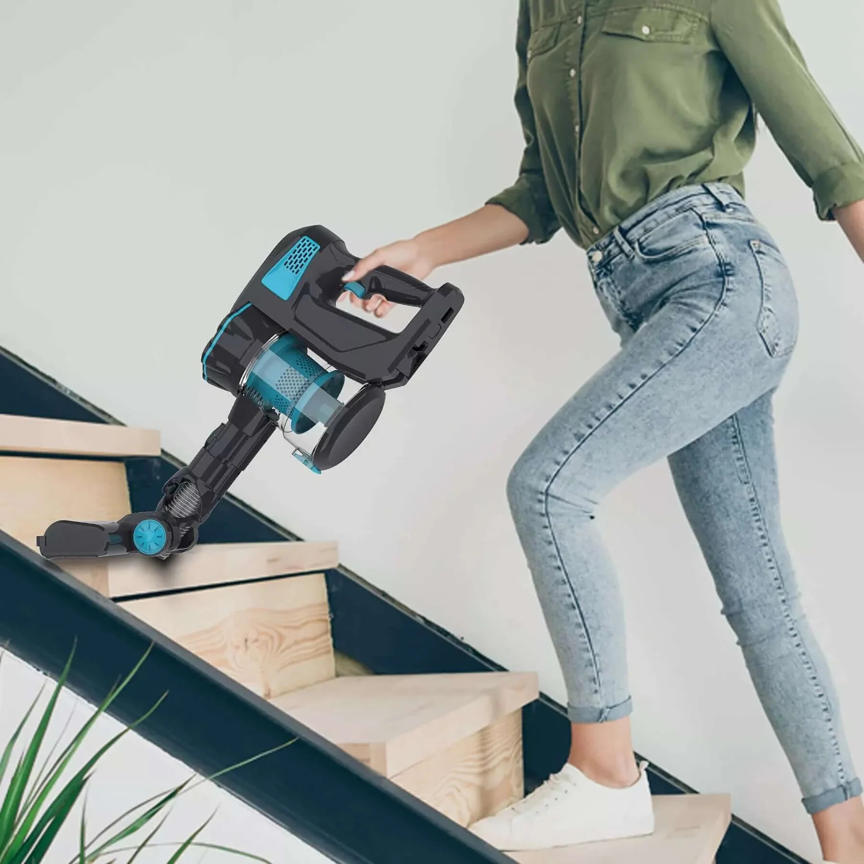 INSE Cordless Vacuum Cleaner, Lightweight Cordless Stick Vacuum With ...