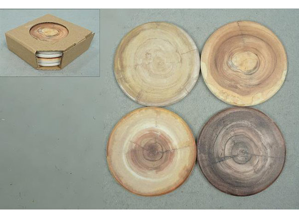 Alpen Home Resin Round 4 Piece Coaster Set | Wayfair.co.uk