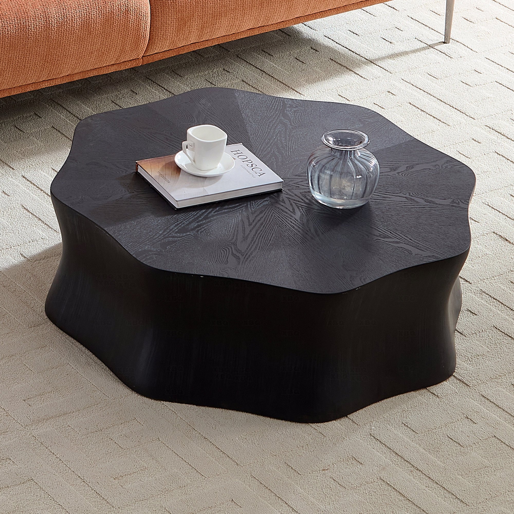 17 Stories Coffee Table, With Surface Covered With Birch Wooden Grain ...