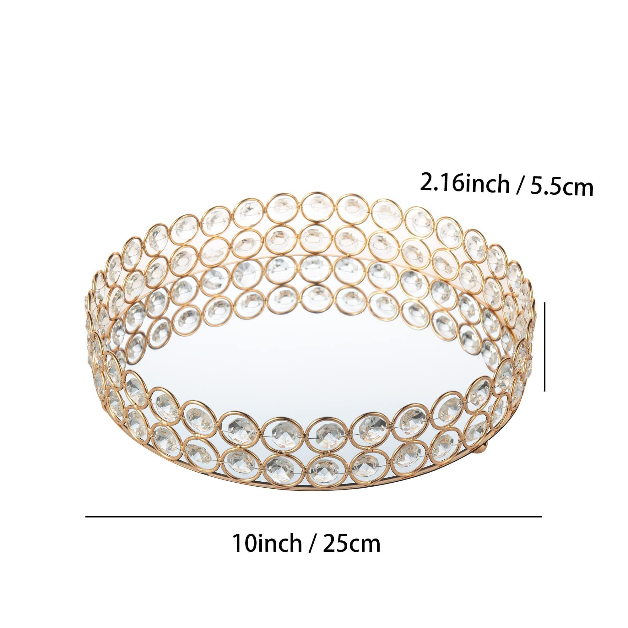 Rosdorf Park Crystal Perfume Tray Makeup Cosmetic Vanity Organizer ...