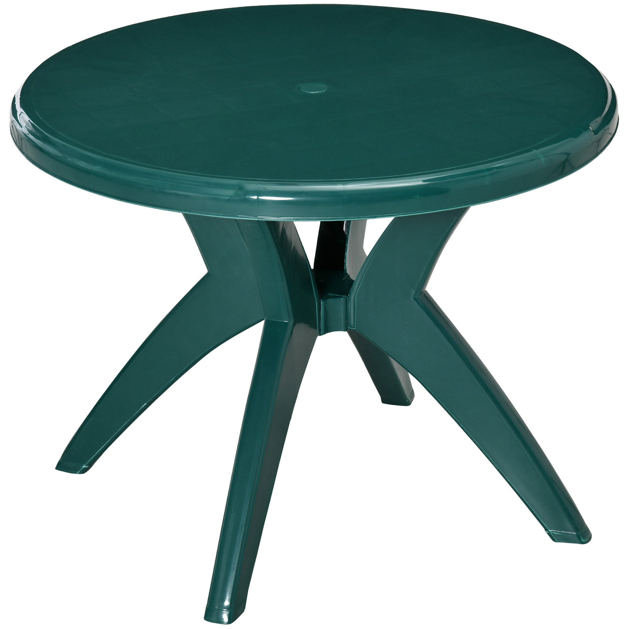 Ebern Designs Versatile Outdoor Plastic Patio Table With Umbrella ...