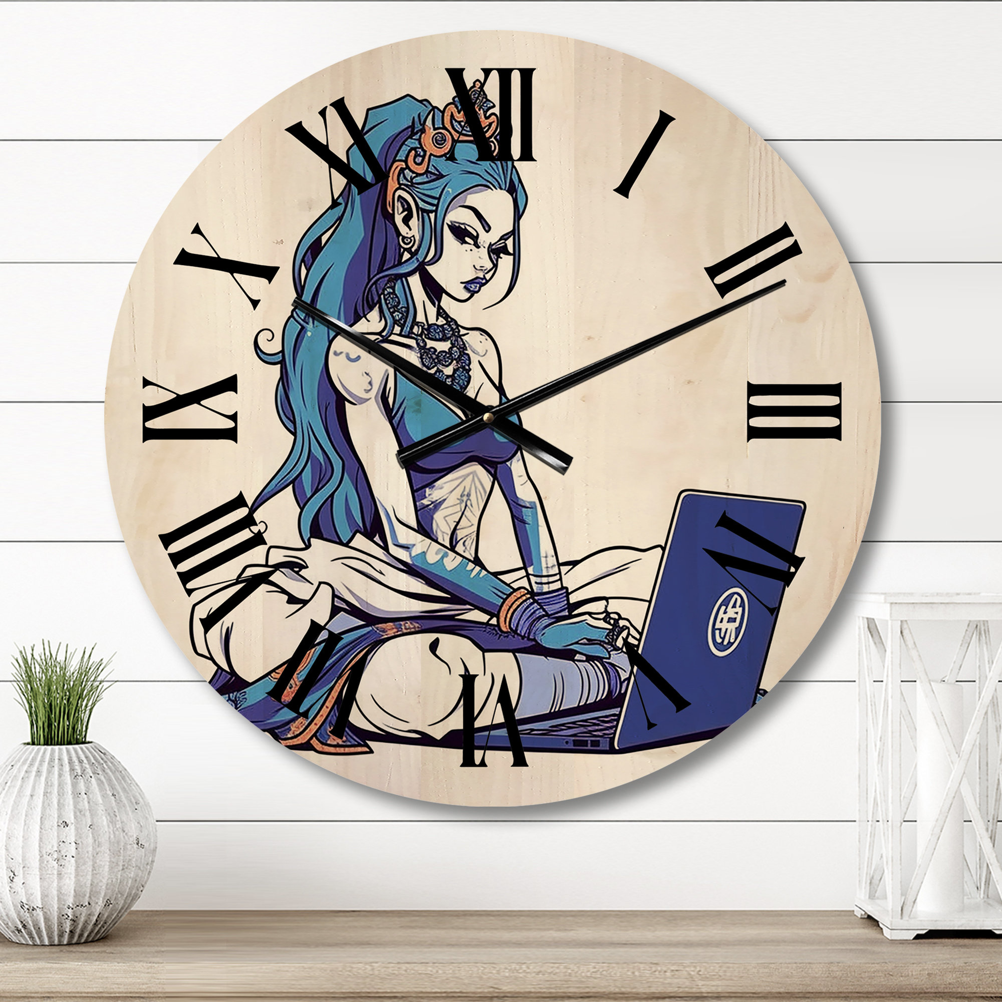 East Urban Home Stylish Cyber Girl Influencer I - Cyberpunk Woman ...
