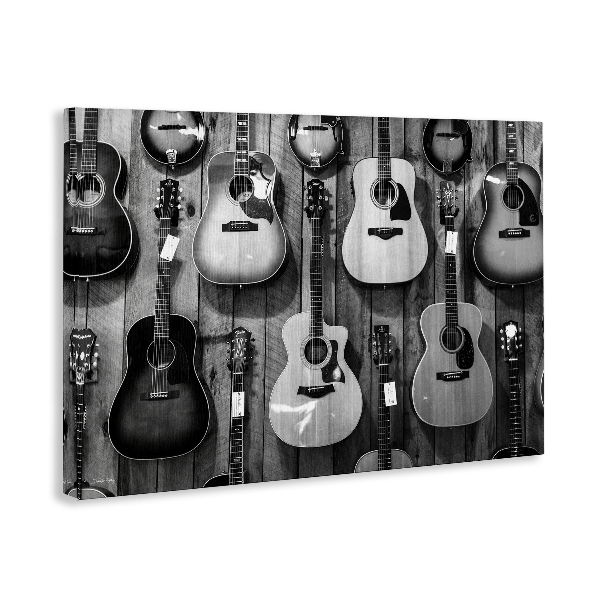 Winston Porter Art mural sur toile, "Guitares Acoustiques" par Jennifer ...
