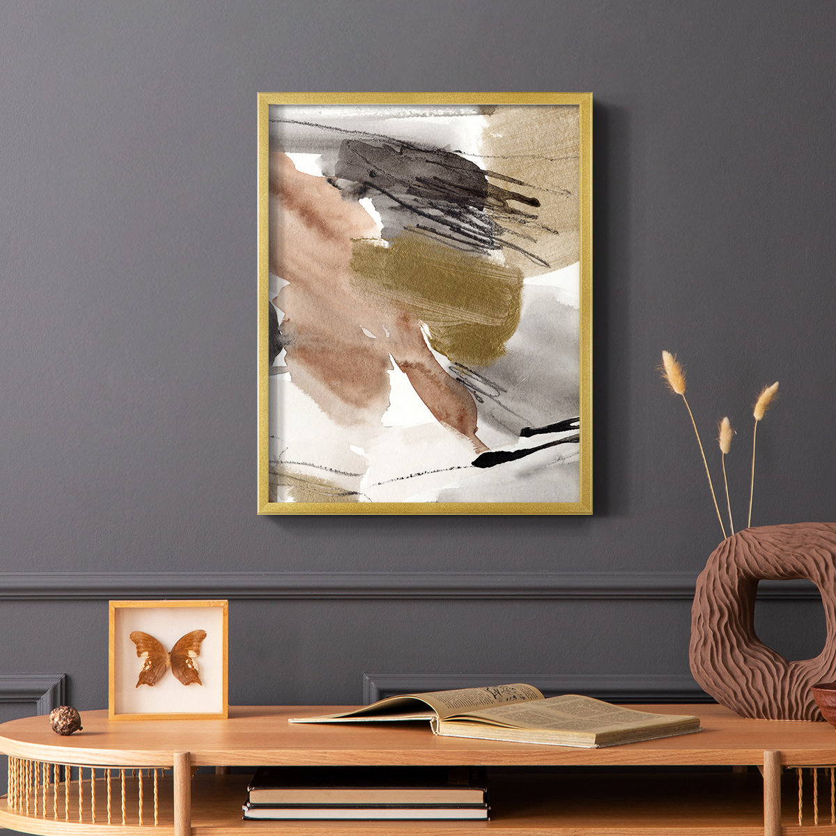 Wrought Studio™ Antique Gold II Framed Print - Solid Wood | Wayfair