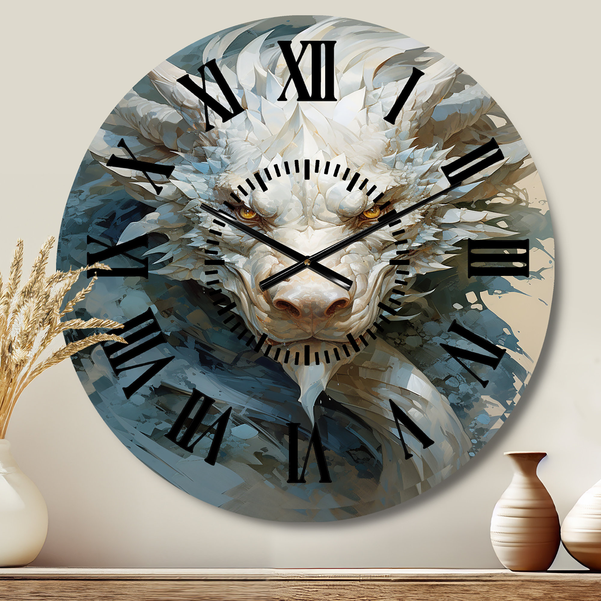 Astoria Grand Dragon S Enchanted Realm II - Dragons Face Wall Clock ...