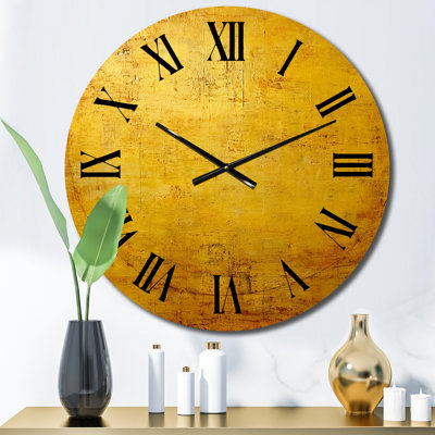 rustic gold wall clocks