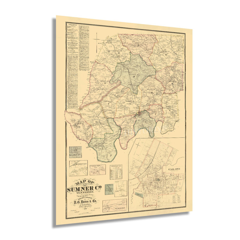 Williston Forge " 1878 Sumner County Tennessee Map " | Wayfair