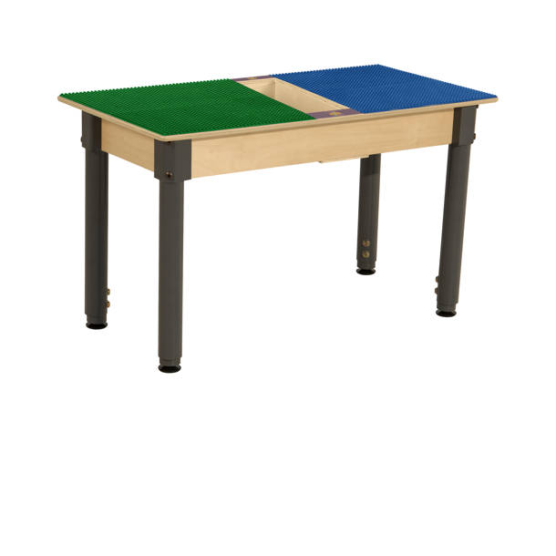 Wood Designs Rectangle Time-2-Play Table with a trough, a LEGO ...