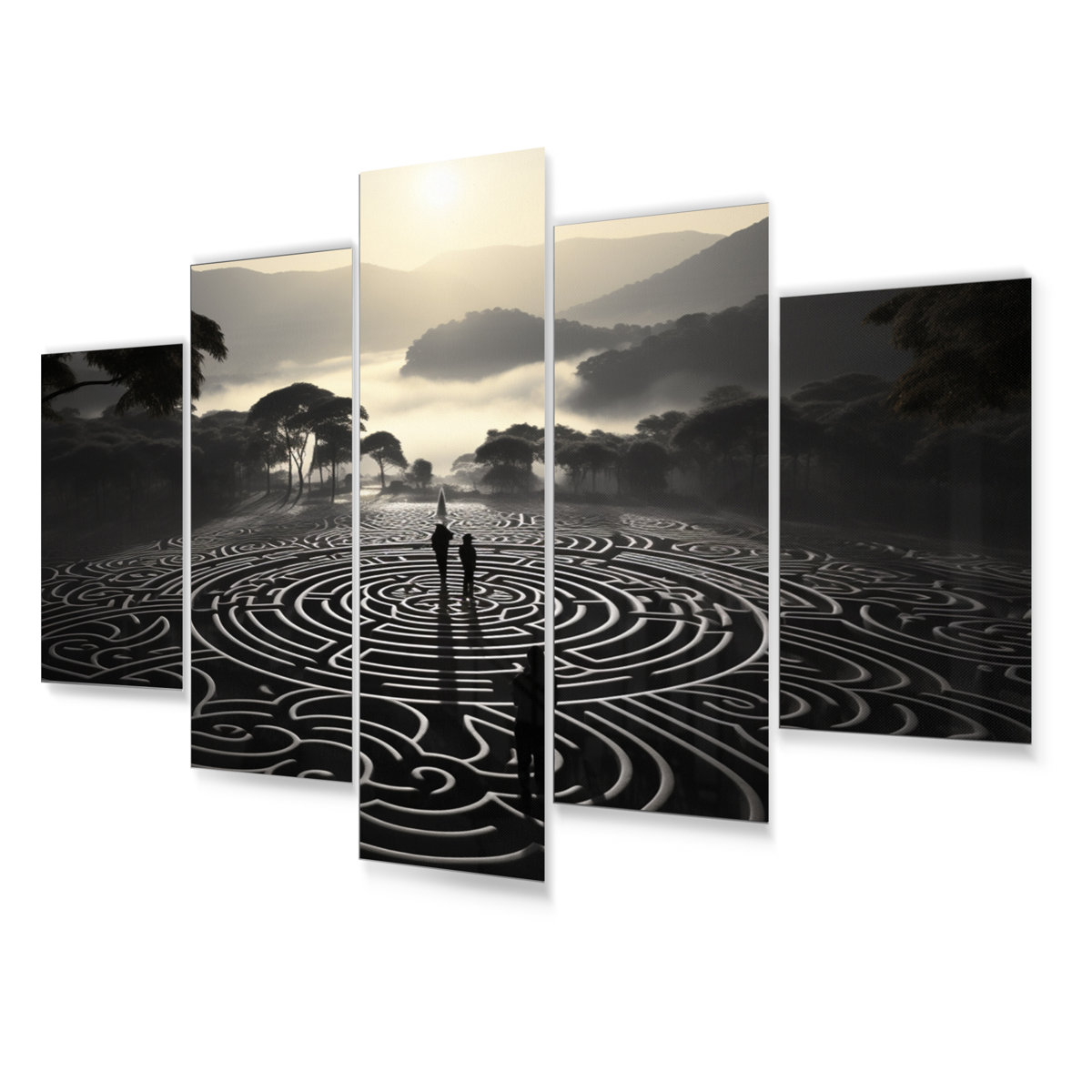 Design Art Indian Art Mystic Rangoli - Indian Metal Wall Decor Set ...