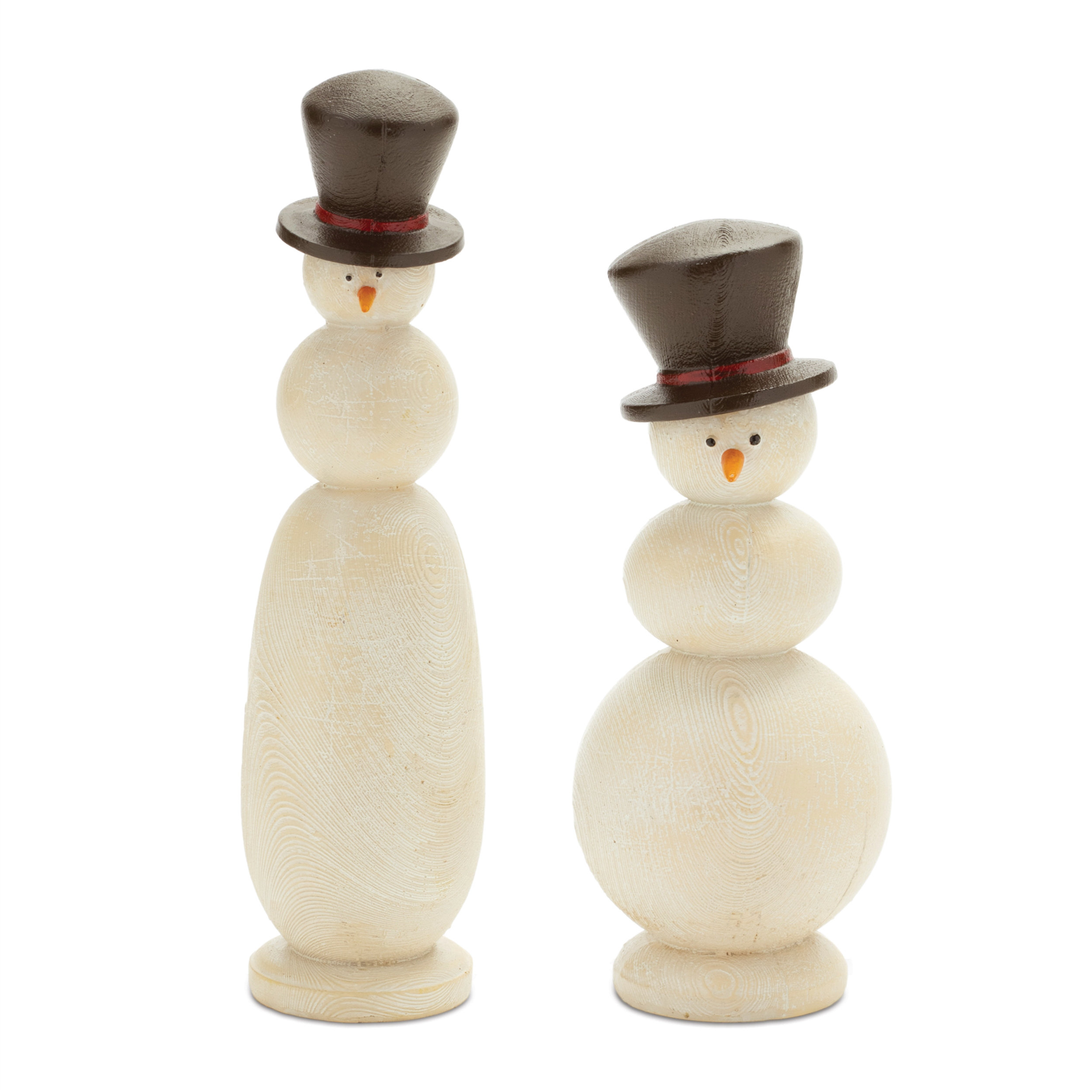 The Holiday Aisle® Modern Snowman Figurine (Set of 2) | Wayfair