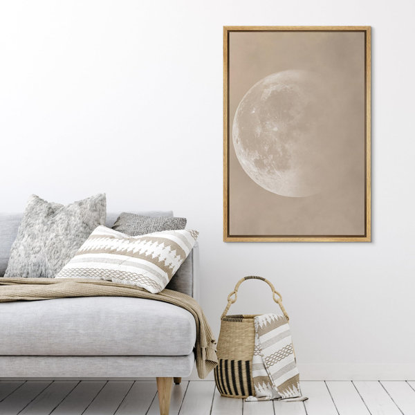 IDEA4WALL Shining Full Moon " Crescent Moon Minimalist Lunar Phase ...