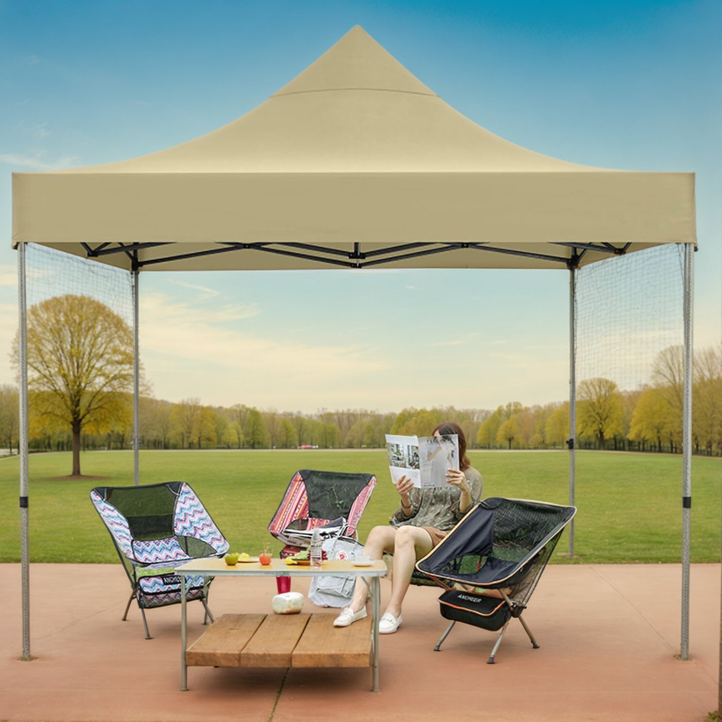 TOOLUCK 10'Wx10'D Pop Up Canopy,Heavy Duty Canopy - Wayfair Canada