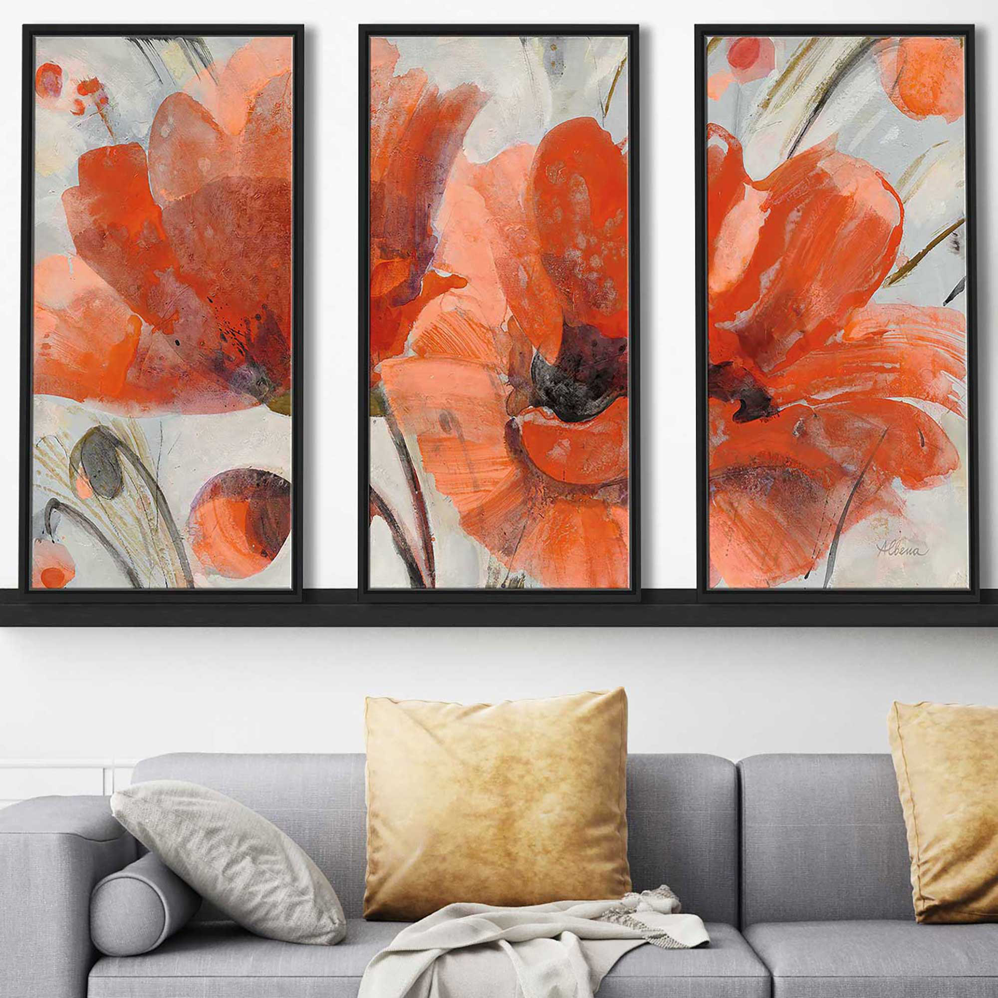 Picture Perfect International "Popping" 3 Piece Print On Floating ...