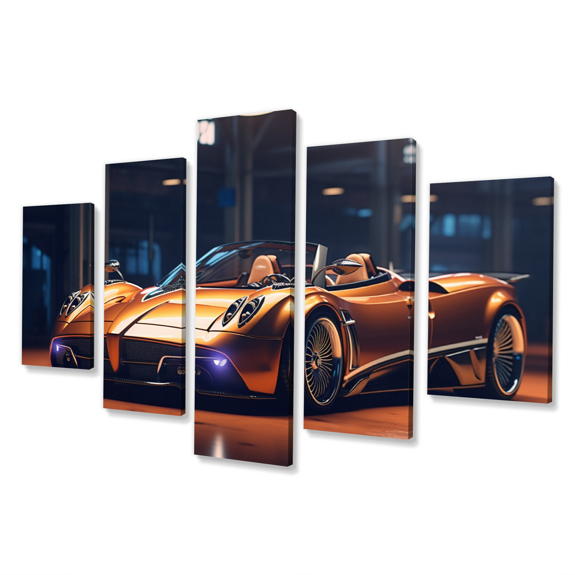 Ebern Designs Neon Italian Exotic Car - Neon Car Canvas Art Print - 5 ...